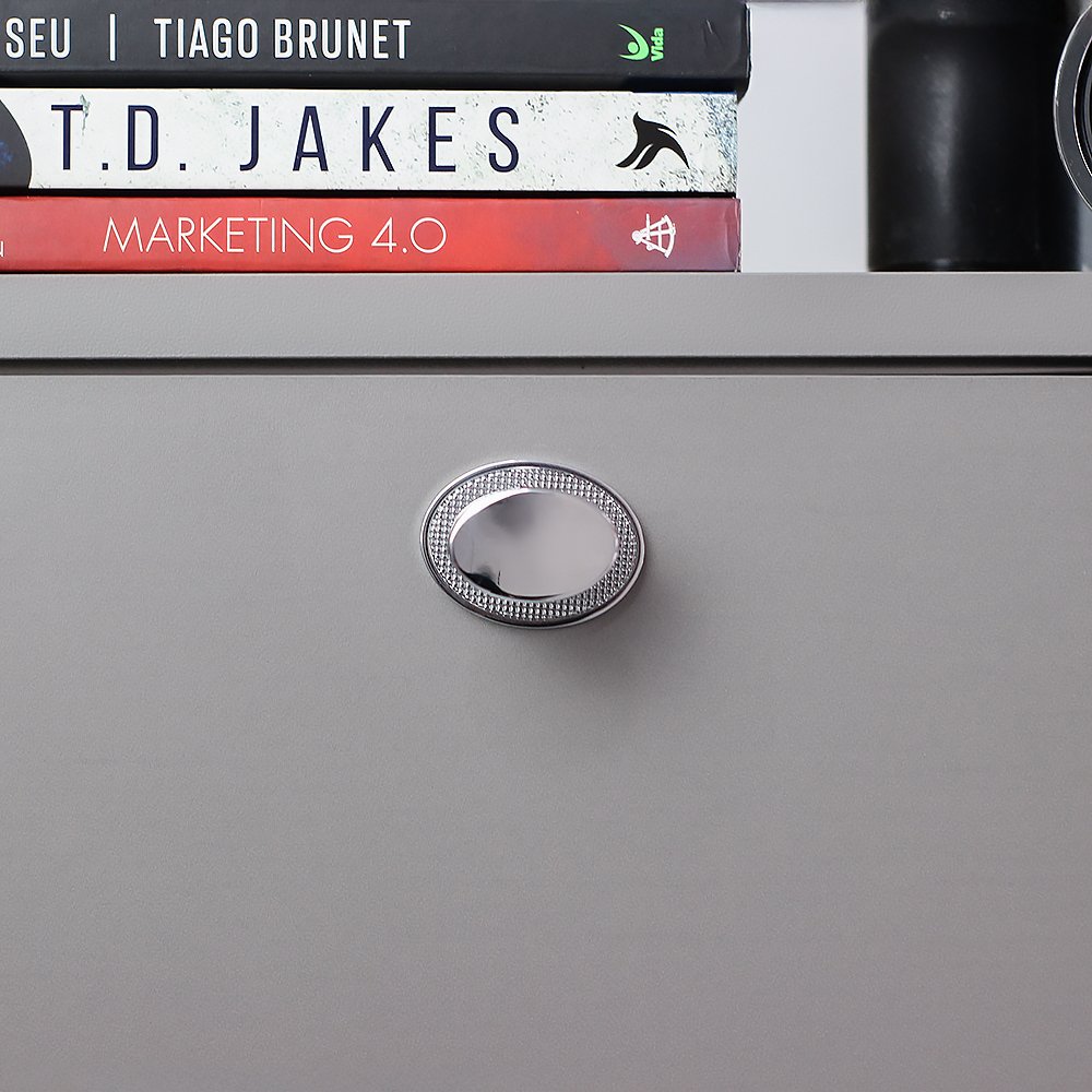 Puxador Beetle Com Base Granada Cromo - Zen Design Ponto