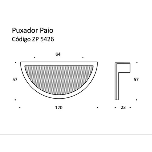 Puxador Meia Lua Paio Gold - Zen Design Ponto